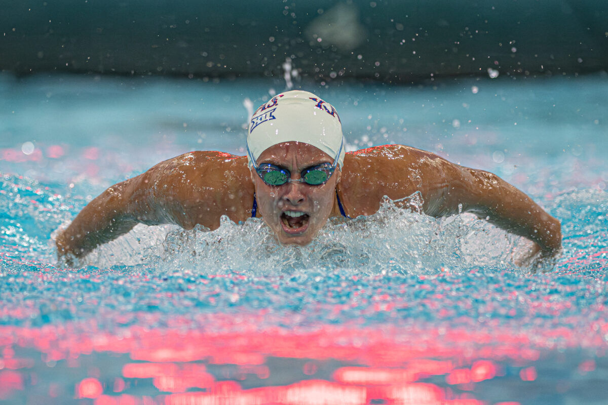 KU swim and dive takes on Arkansas in home meet, drops 178-128 result ...